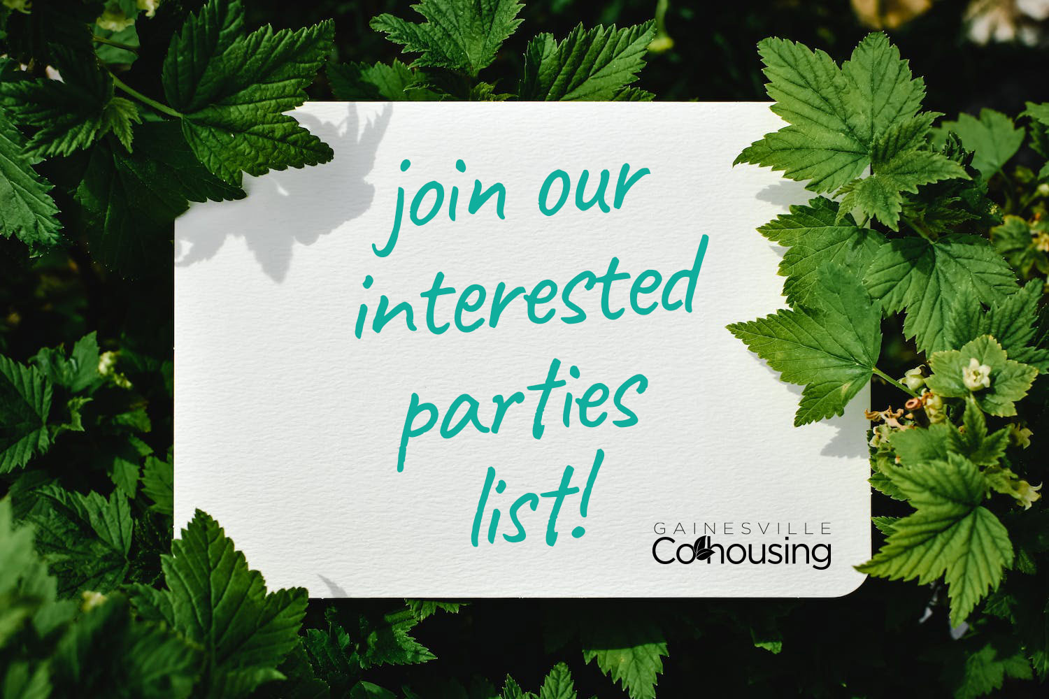 Welcome Gainesville Cohousing